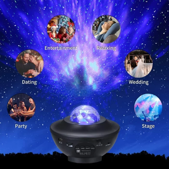 Jainchan - Starry Night, Star Galaxy Projector with Bluetooth